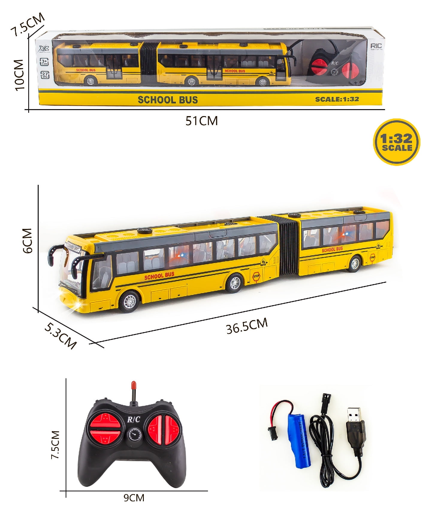 Charging remote control car remote control bus school bus bus ...