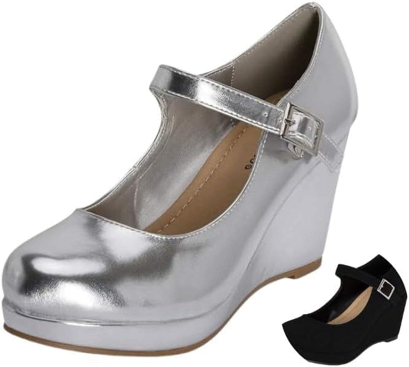 Chariot & Co: Nova - Womens Mary Jane Platform Wedge Pumps - Comfort ...