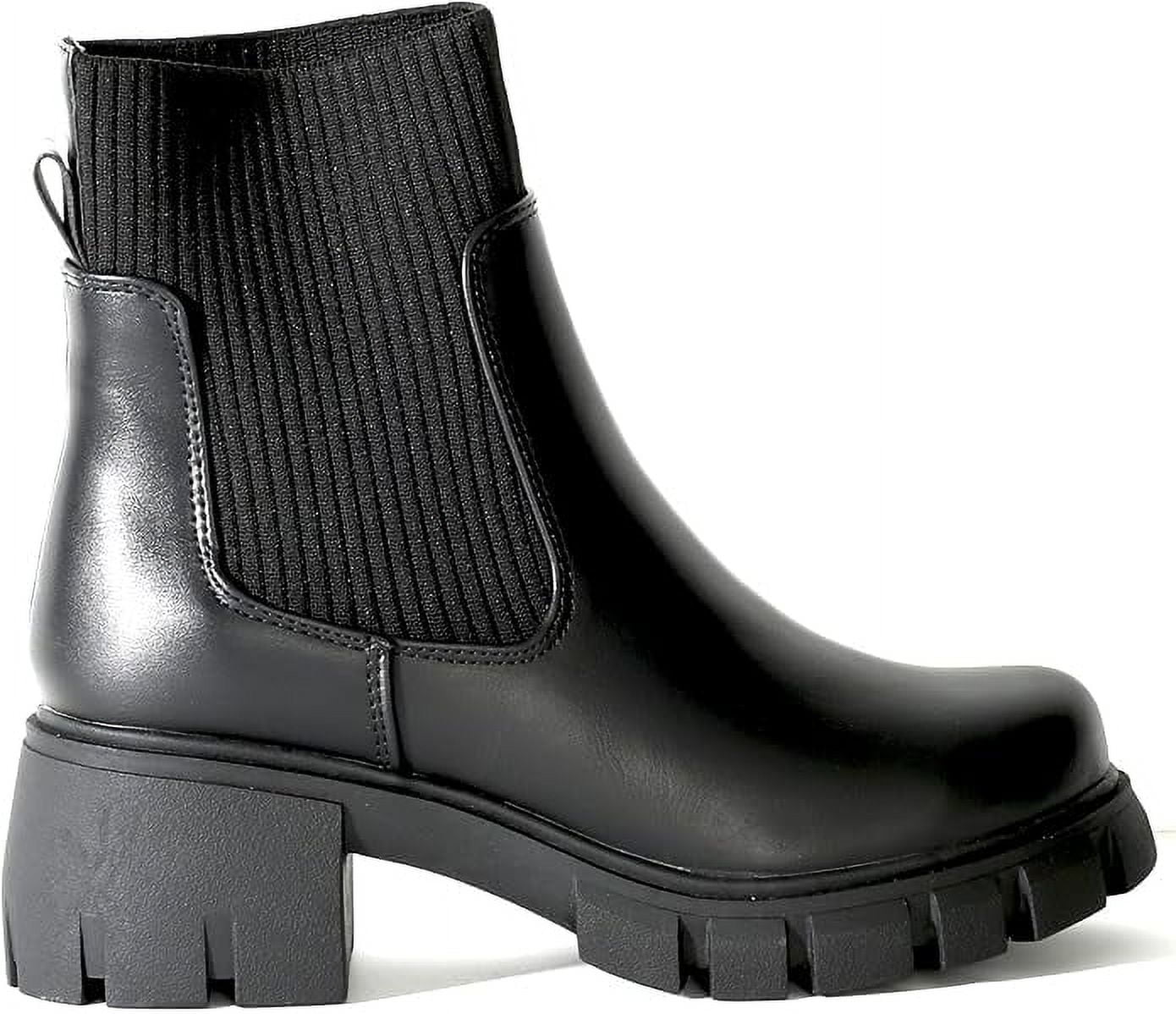 Chariot & Co: Rita - Women's Platform Chelsea Booties with Elastic ...