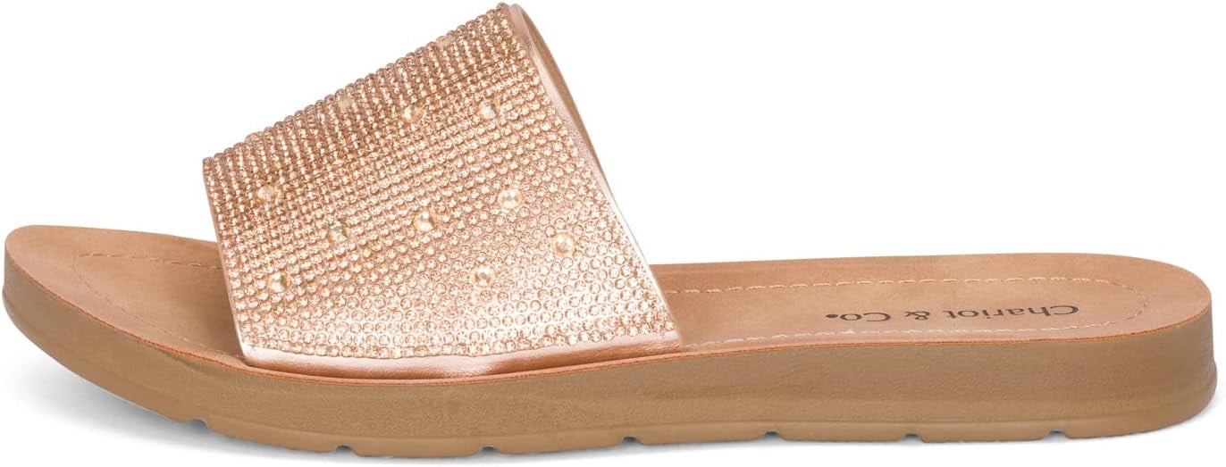 Chariot & Co - Space: Womens Rhinestone Strap Platform Glitter Sandal ...