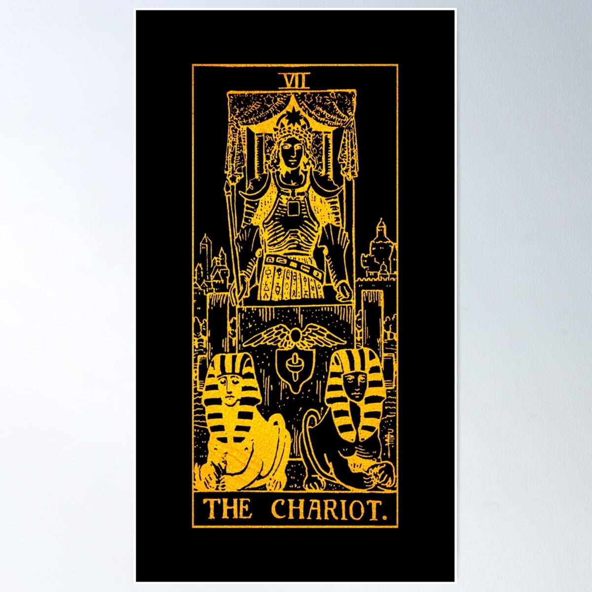 The Chariot Tarot Card | Gold And Black | Major Arcana Of The Rws Deck ...