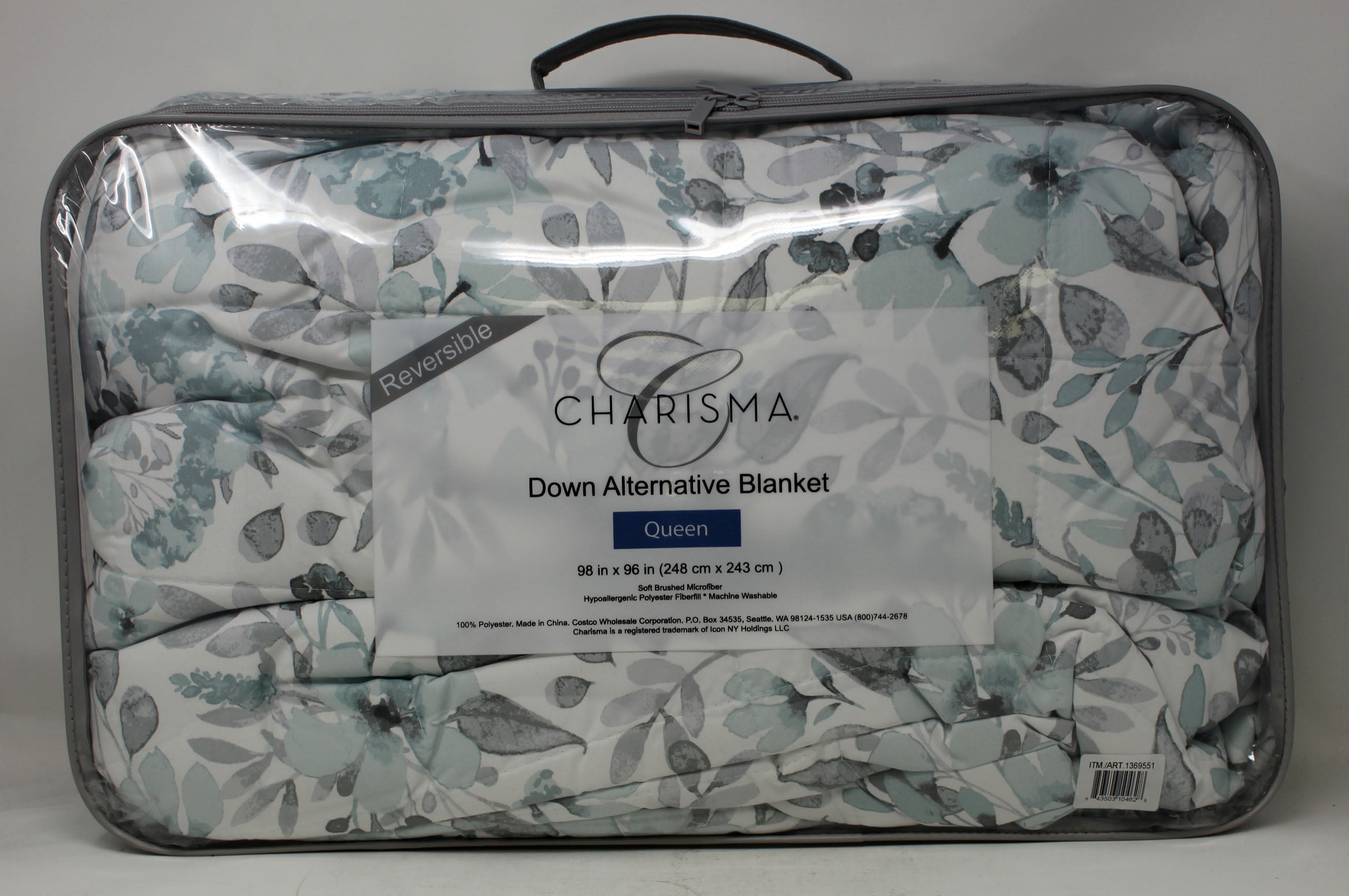 Charisma King Size Down-Alternative, Hypoallergenic, Light Blue Blanket ...