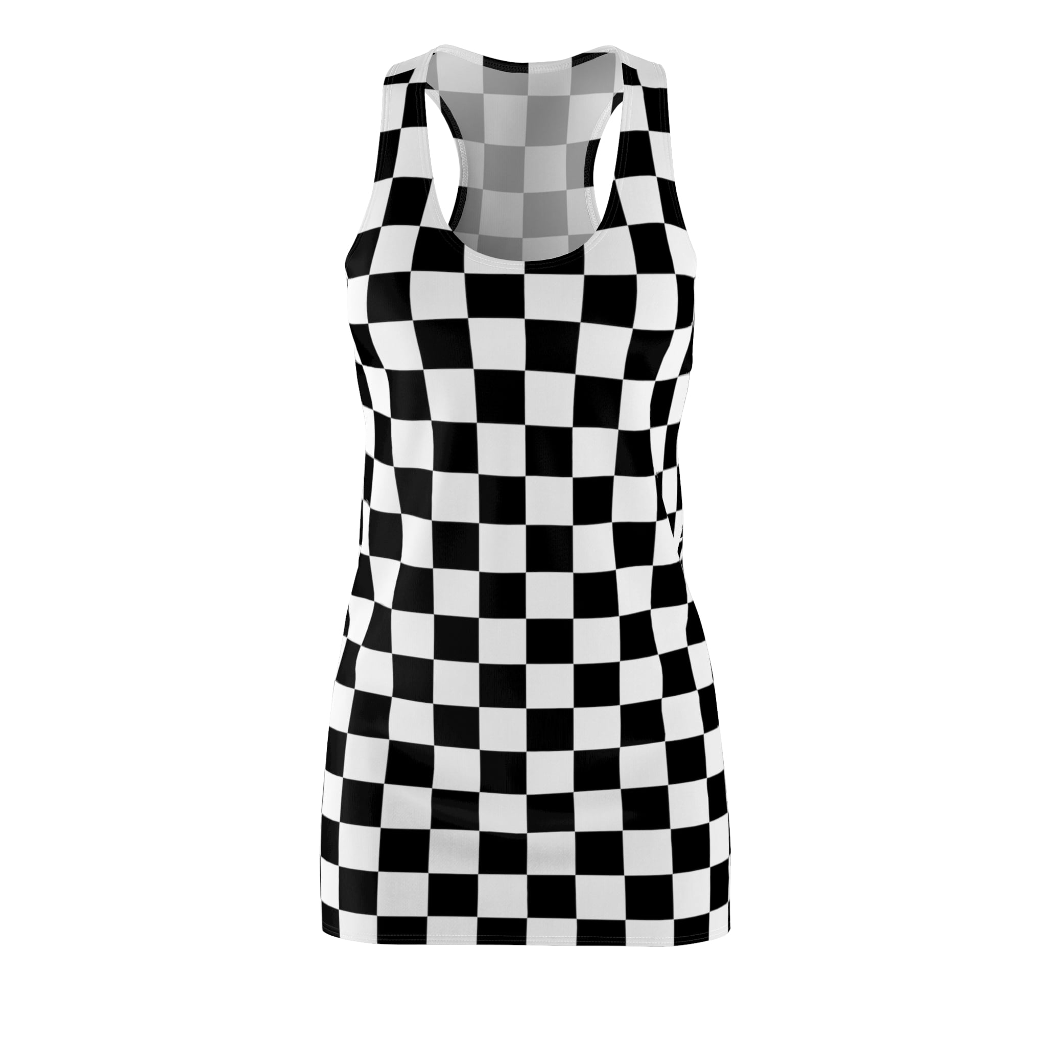 Charisma Girls Checker Board 3 Women's Cut & Sew Racerback Dress (AOP ...