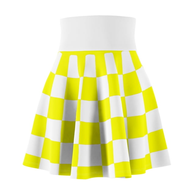 Charisma Girls Checker Board Design 1 Yellow on White Women's Skater ...