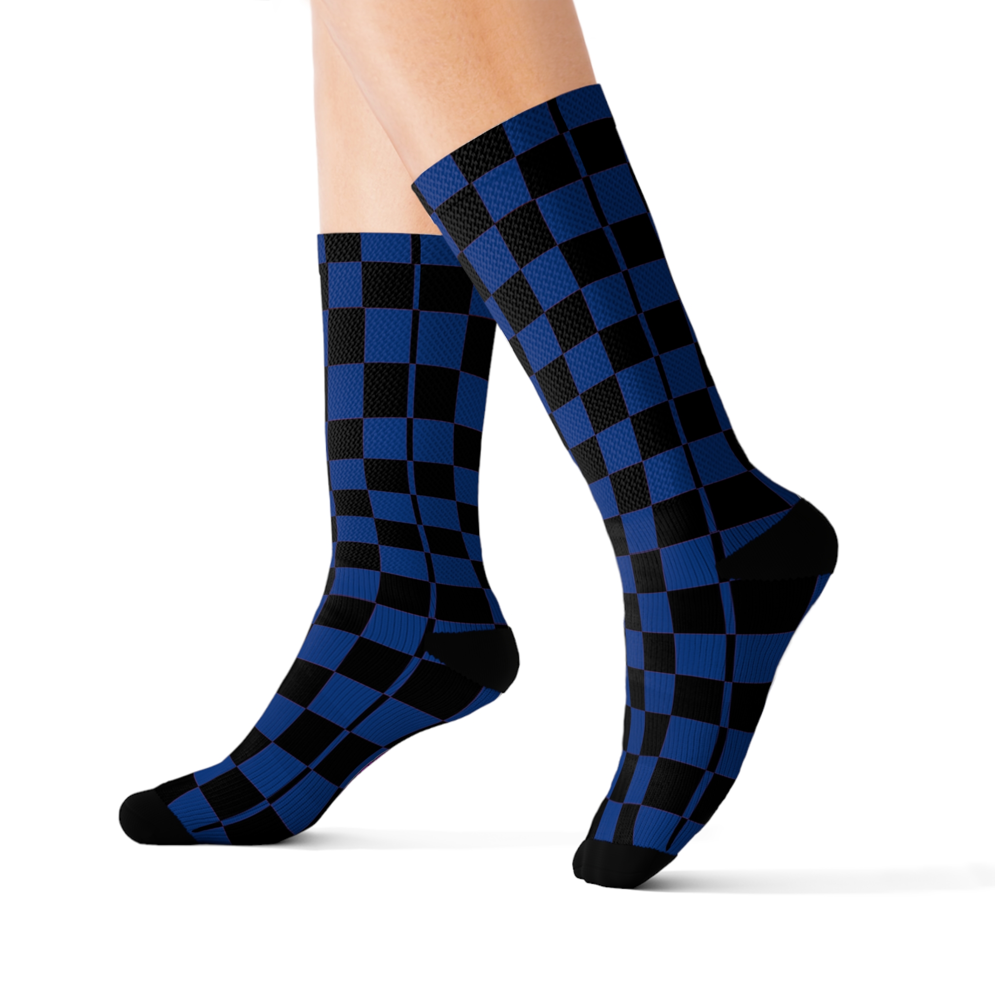 Charisma Girls Checker Board Series Blue Version 2 Sublimation Socks