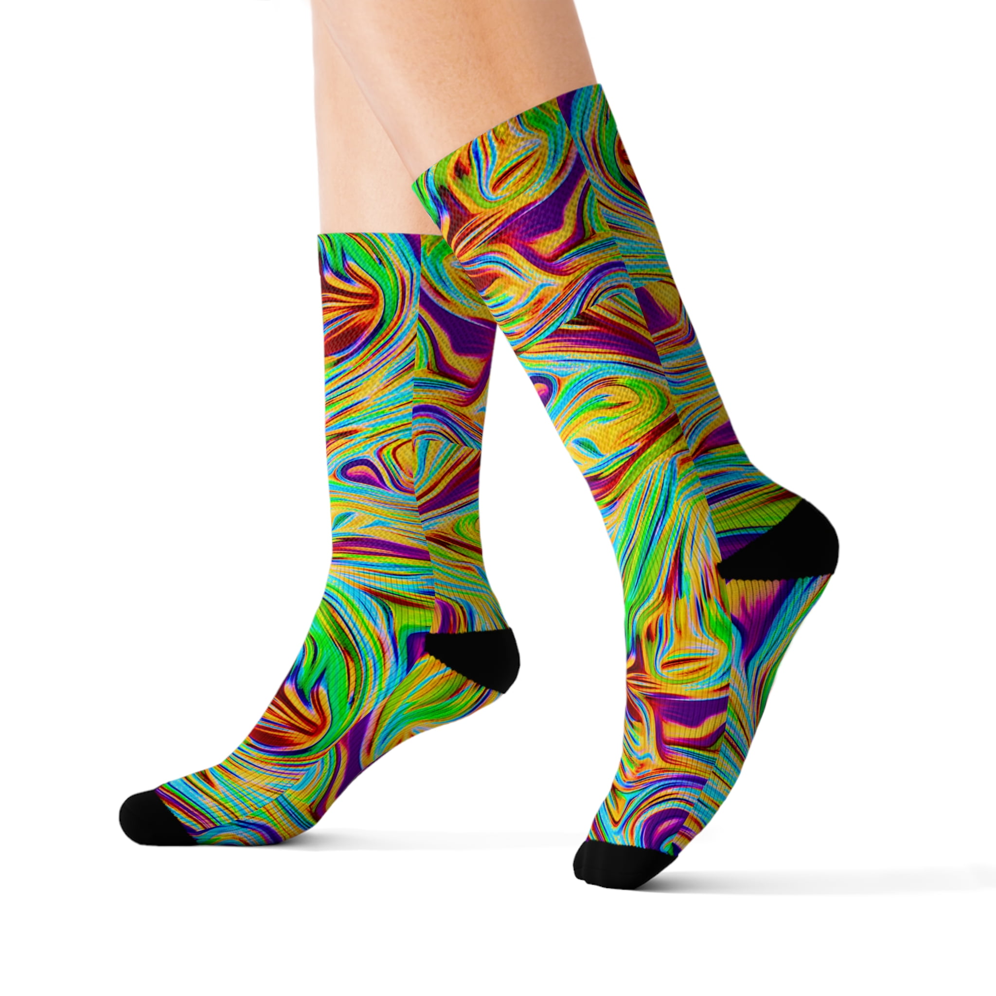 Charisma Girls Swirl Series Design Number 13 Sublimation Socks ...