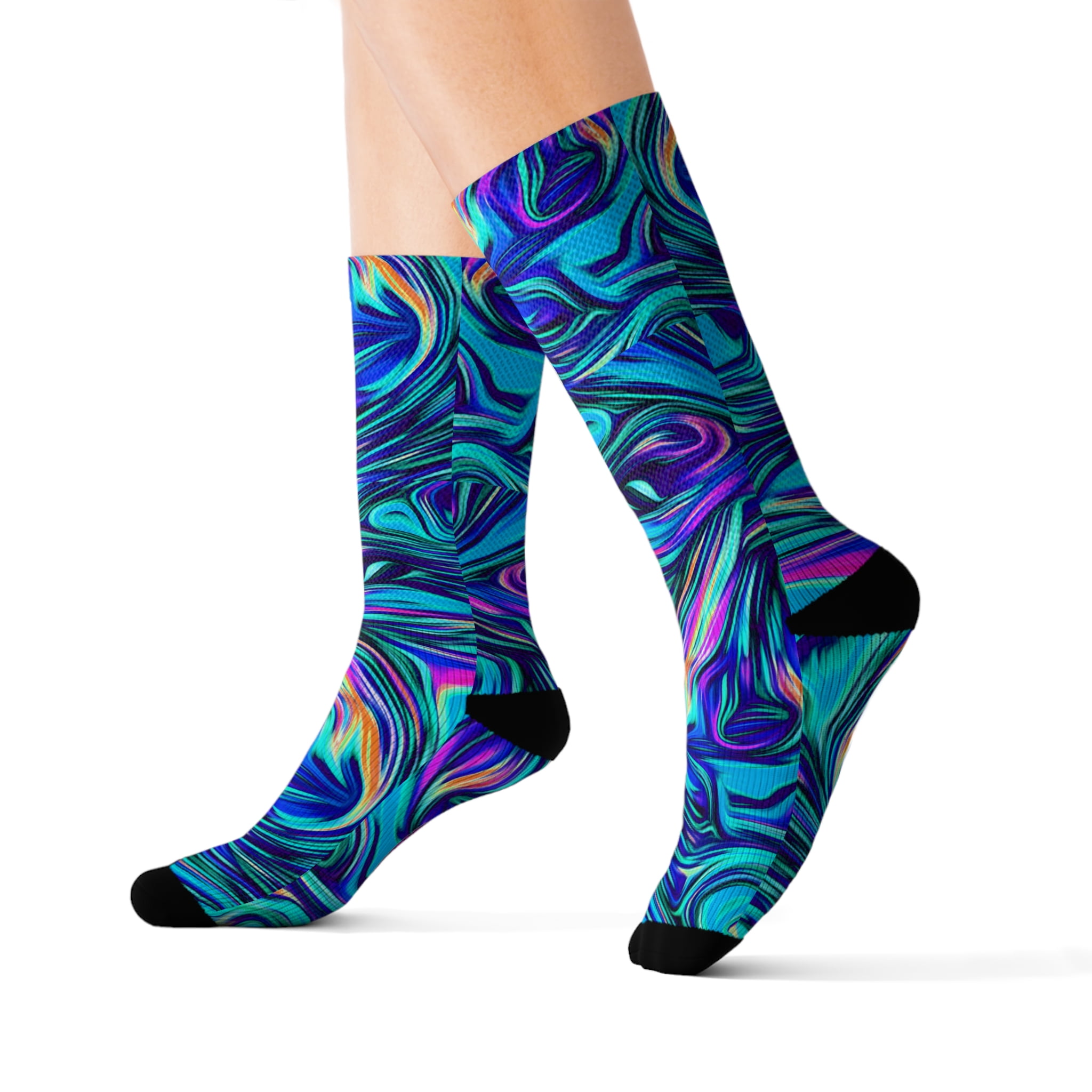 Charisma Girls Swirl Series Design Number 20 Sublimation Socks ...