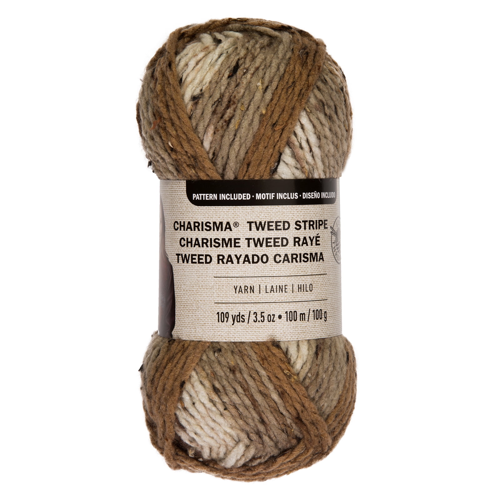 Charisma Tweed Stripe Yarn by Loops & Threads - Multicolor Yarn for ...