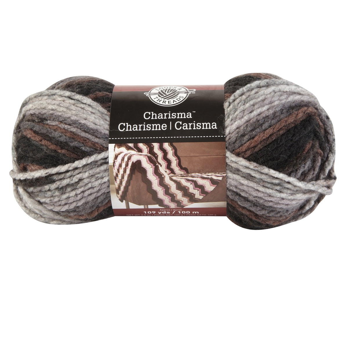 Charisma Yarn by Loops & Threads - Bulk 15 Pack, Multicolor Acrylic Yarn for Knitting, Crochet ...