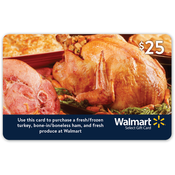 Charitable Restricted Turkey $25 Walmart Gift Card - Walmart.com