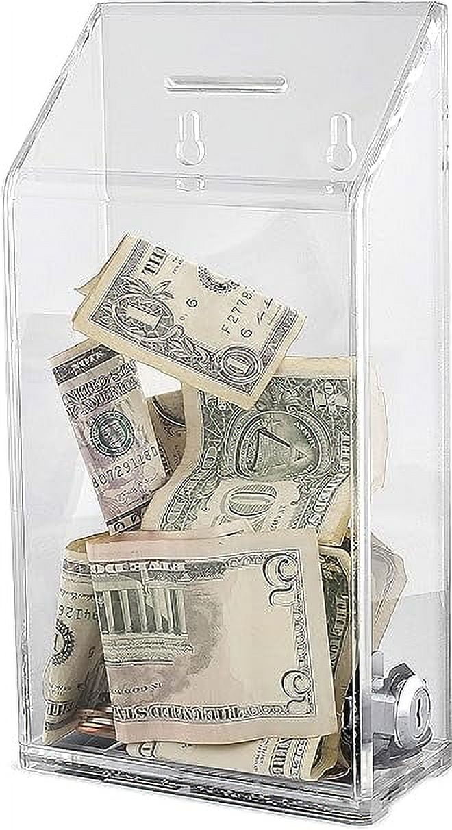 My Charity Boxes Rectangular Acrylic Donation Suggestion collection Box ...