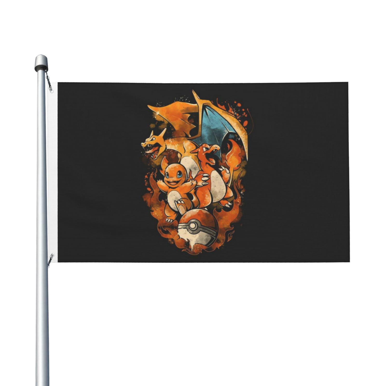 Charizard 3x5ft Face Flag Fade Proof Holiday Fall Flag Outdoor Banner ...