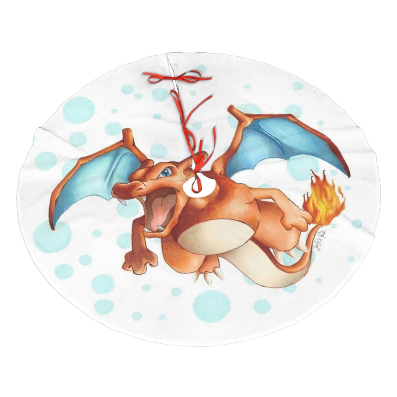 Charizard Christmas Tree Skirt Large Merry Christmas Tree Rug Skirts ...