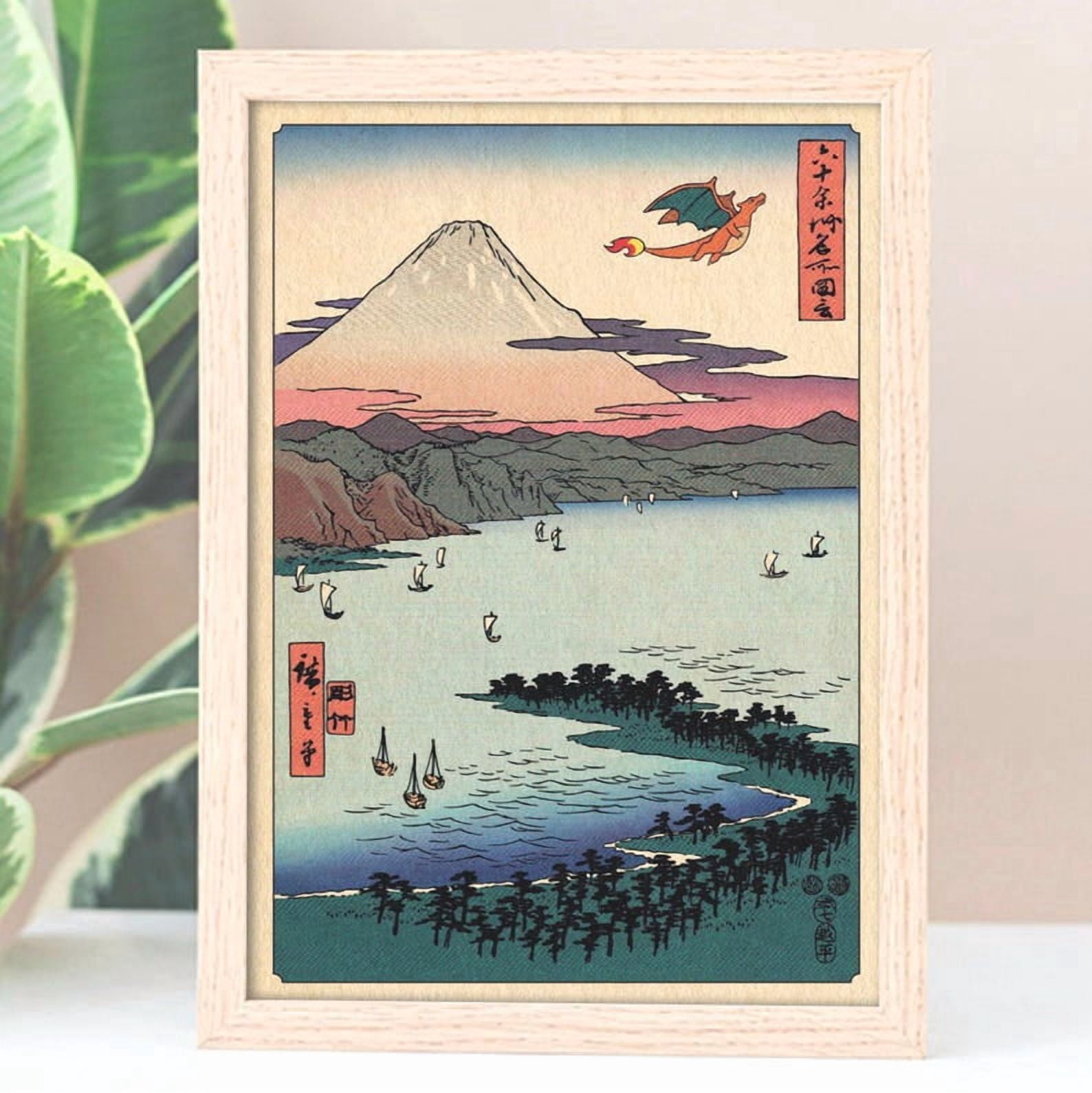 Charizard Japanese Retro Comic Pokemon Poster poster Wall Art Decor ...