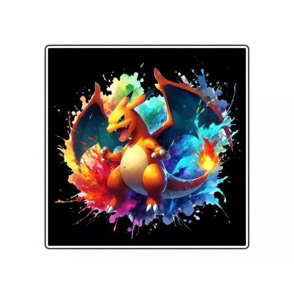 Charizard Paint Splash Waterproof Sticker Phone Decal Water Bottle ...