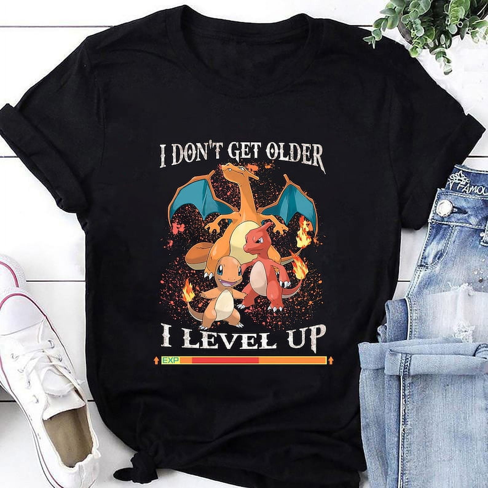 Charizard Pokemon I Don'T Get Older I Level Up T-TENDY TEE, Charizard ...