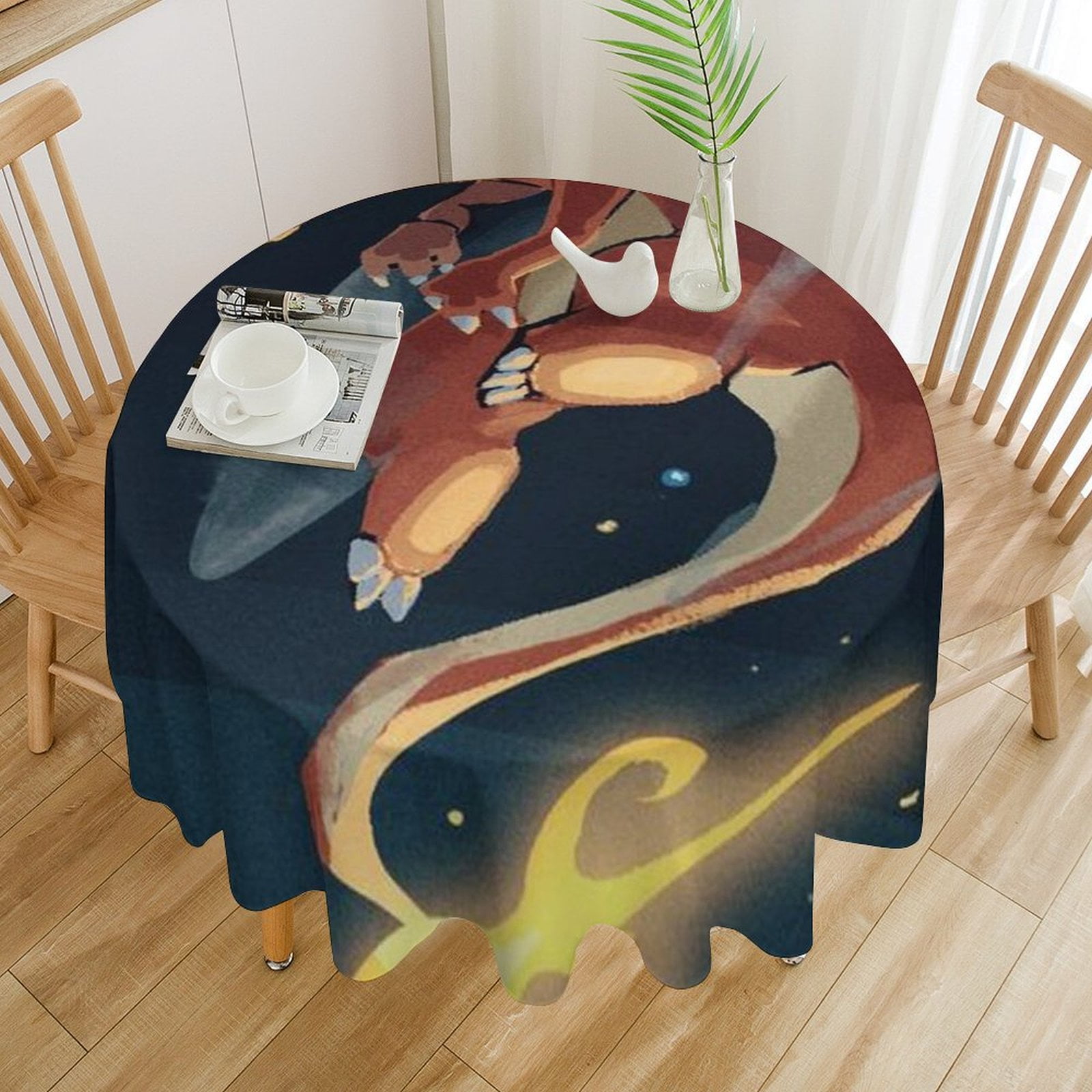 Charizard Tablecloth Anime for Dining Table Picnic Gift 70x70in ...