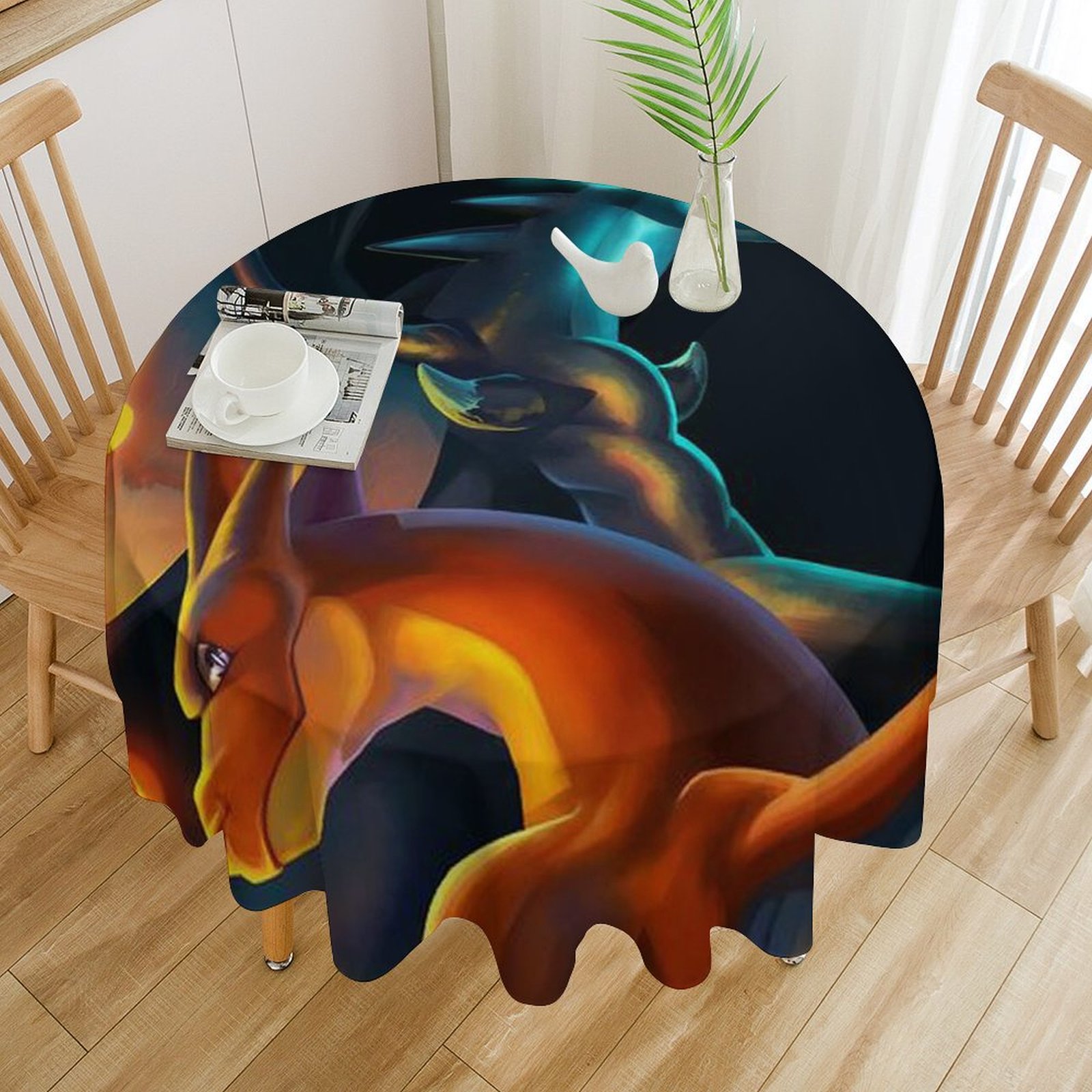 Charizard Tablecloth Anime for Dining Table Picnic Gift 70x70in ...