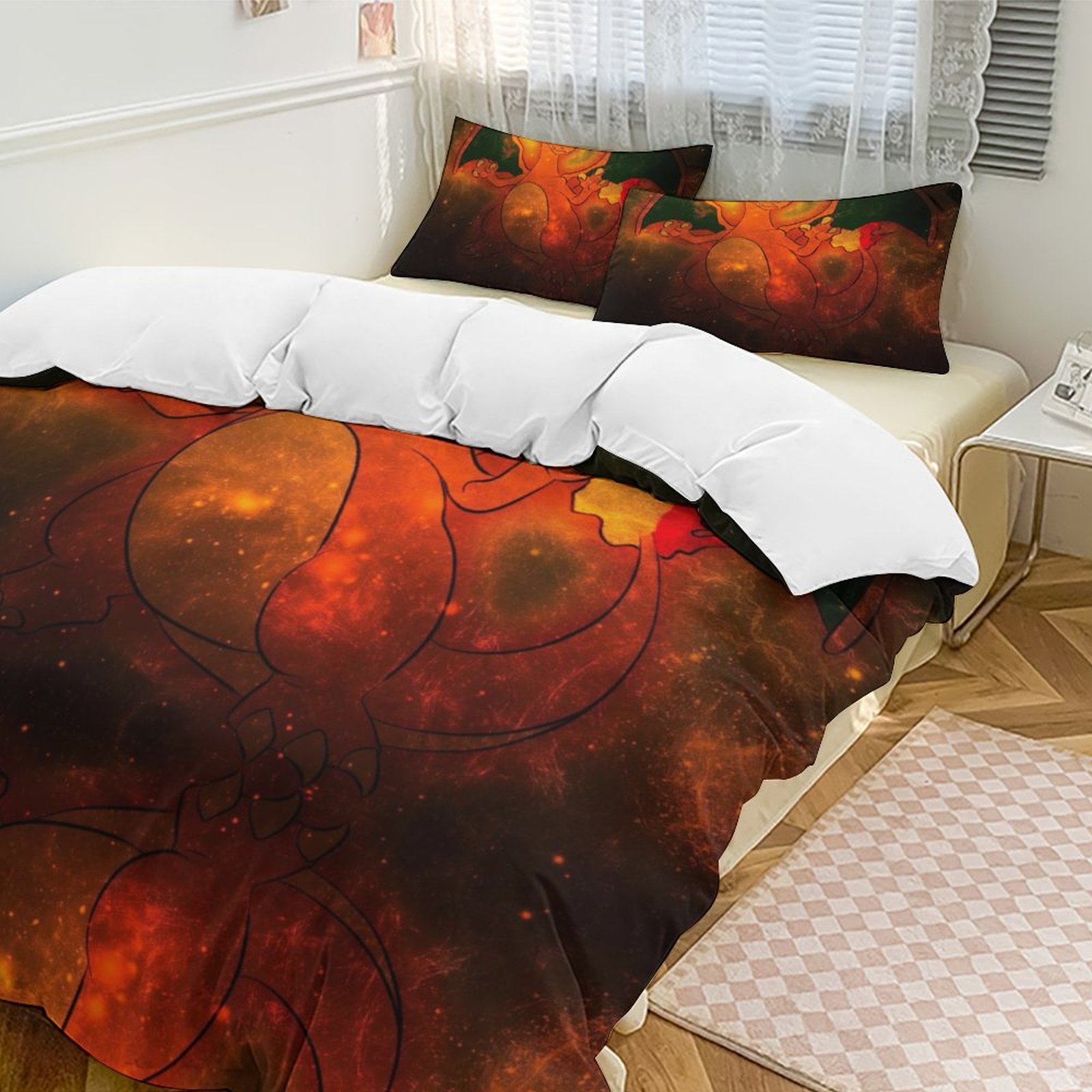 Charizard Theme 3Pcs Comforter Bedding Set Comforter Graphic Bedding ...