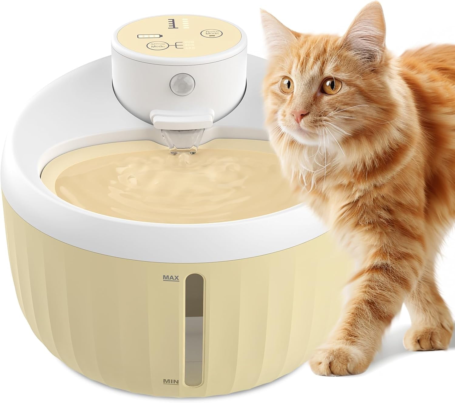 Charkool Automatic Cat Water Fountain, 1.2L Capacity, Motion Sensor ...