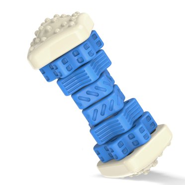 Indestructible Dog Chew Toy Aggressive Chewers Rubber Teeth Cleaning ...