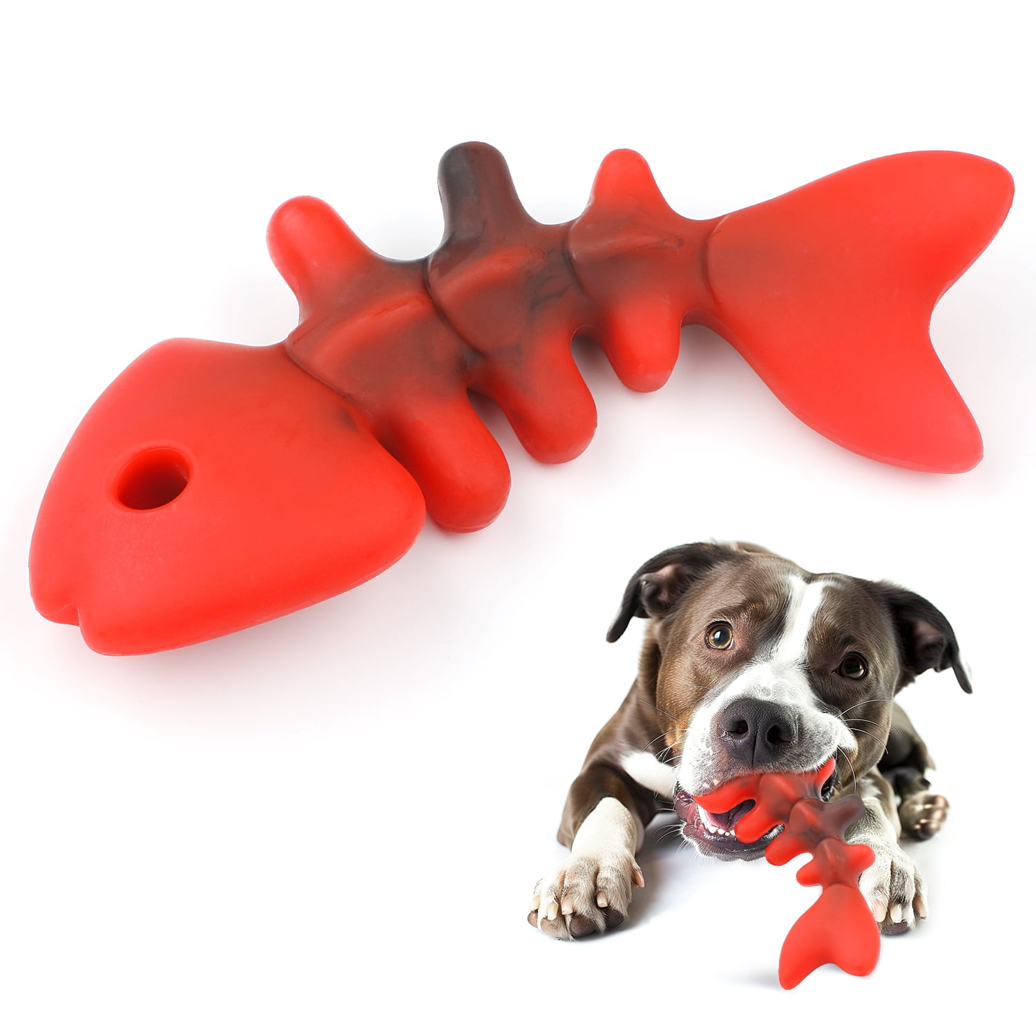 Charkool Fishbone Durable Dog Chew Toy for Aggressive Chewers, Real ...
