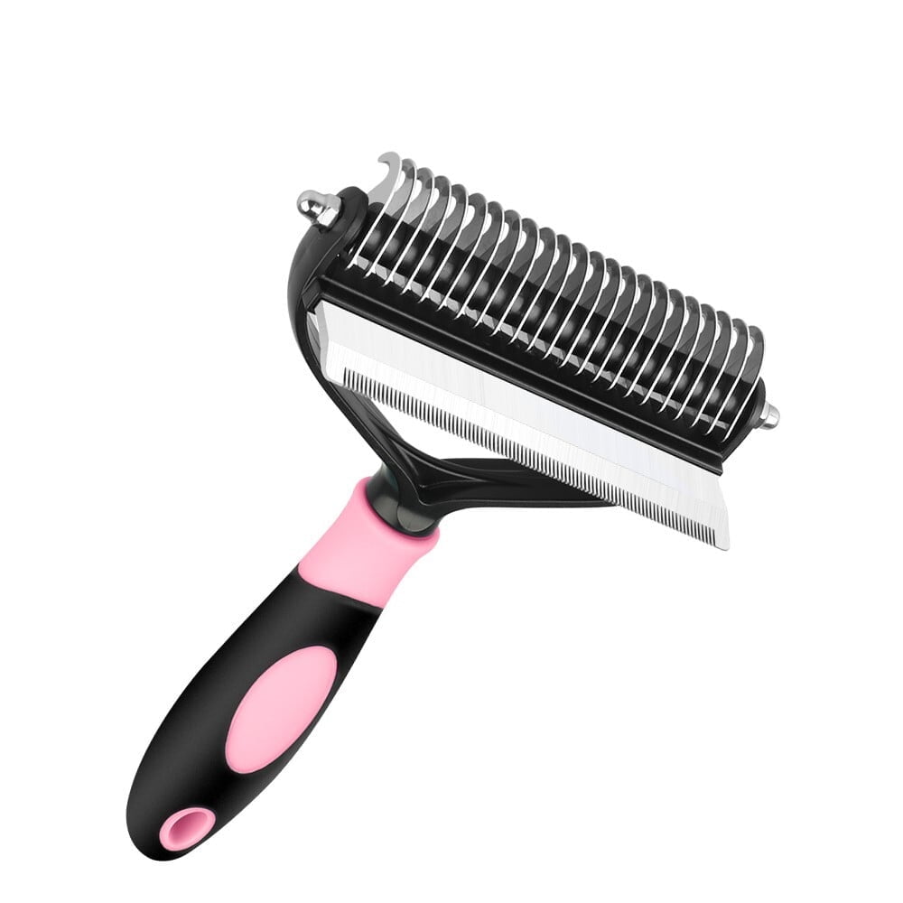 Charkool Pet Grooming Brush and Metal Comb Combo，2 in 1 Deshedding Tool ...