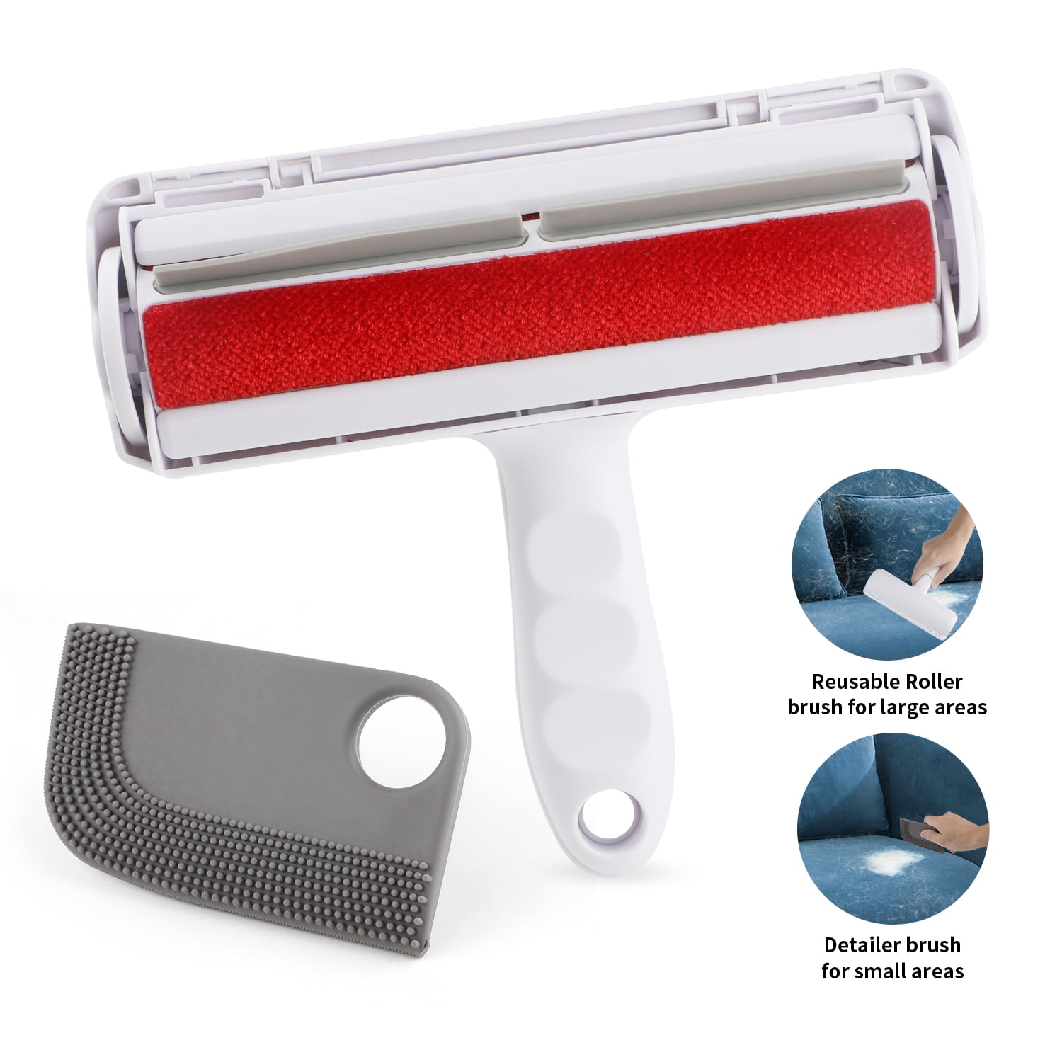 Charkool Pet Hair Remover Reusable Roller & Detailer Set, Work for ...