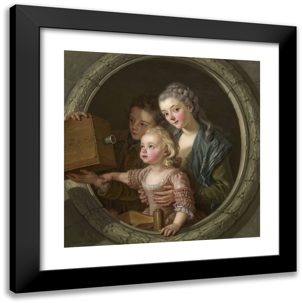 Charles Amédée Philippe Van Loo 20x20 Black Modern Framed Museum Art Print Titled - The Camera ...