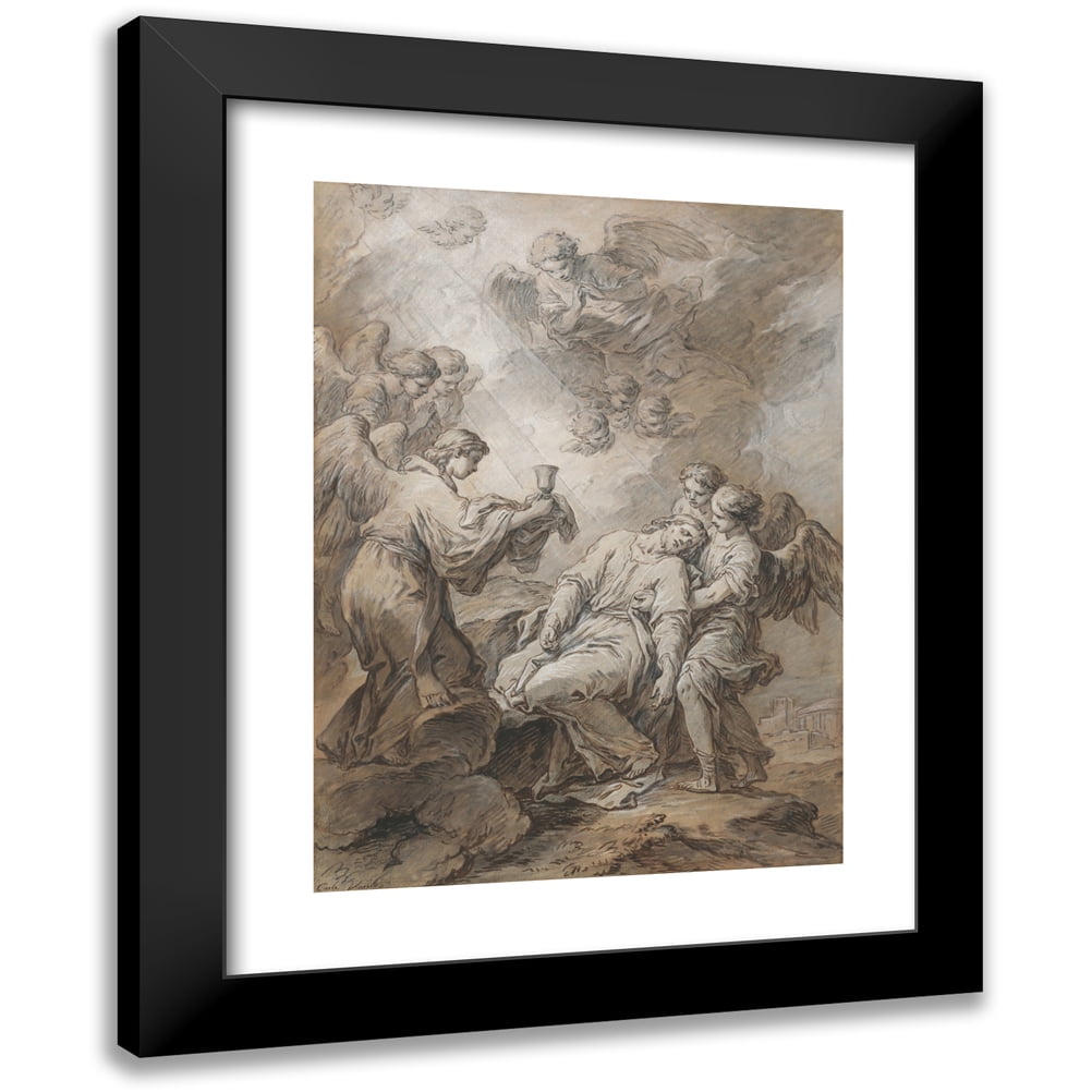 Charles-André van Loo 11x14 Black Modern Framed Museum Art Print Titled - The Agony in the ...