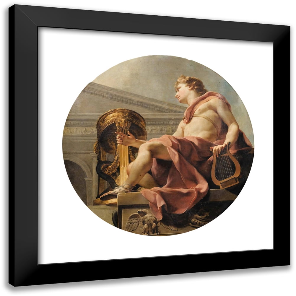 Charles-André van Loo 12x12 Black Modern Framed Museum Art Print Titled ...
