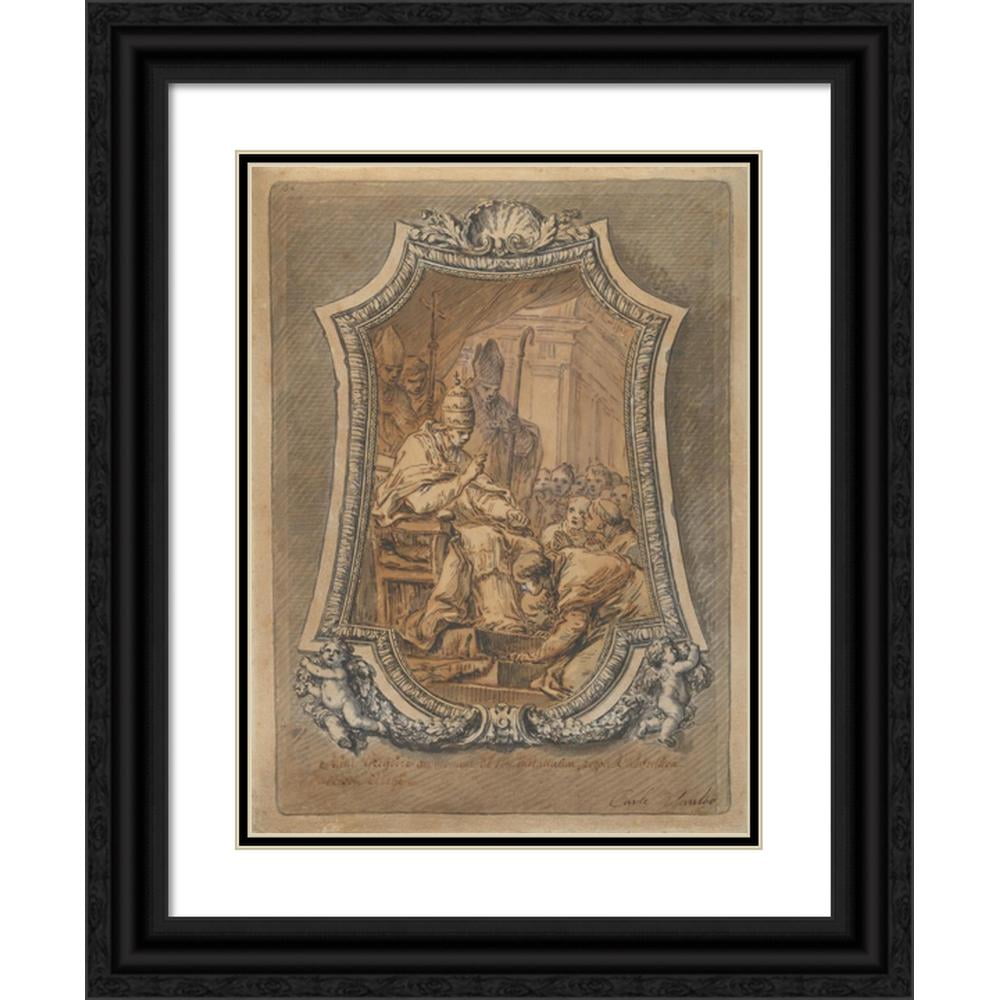 Charles-André van Loo 14x18 Black Ornate Wood Framed Double Matted ...
