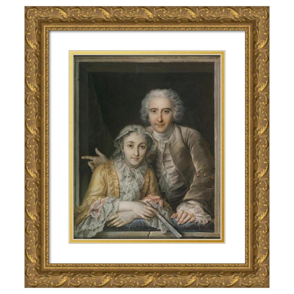 Charles-Antoine Coypel 15x18 Gold Ornate Wood Frame and Double Matted ...