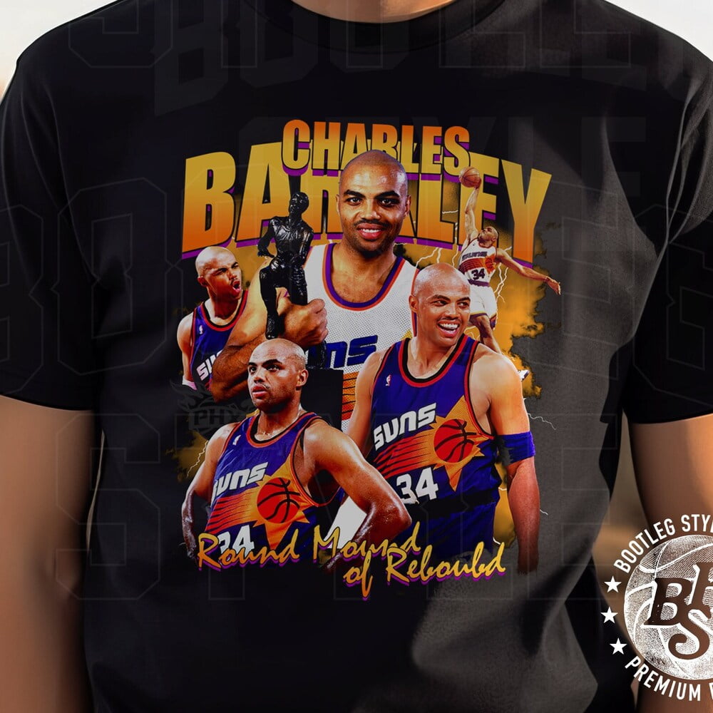 Charles Barkley 90s bootleg t-shirt Charles Barkley vintage basketball ...