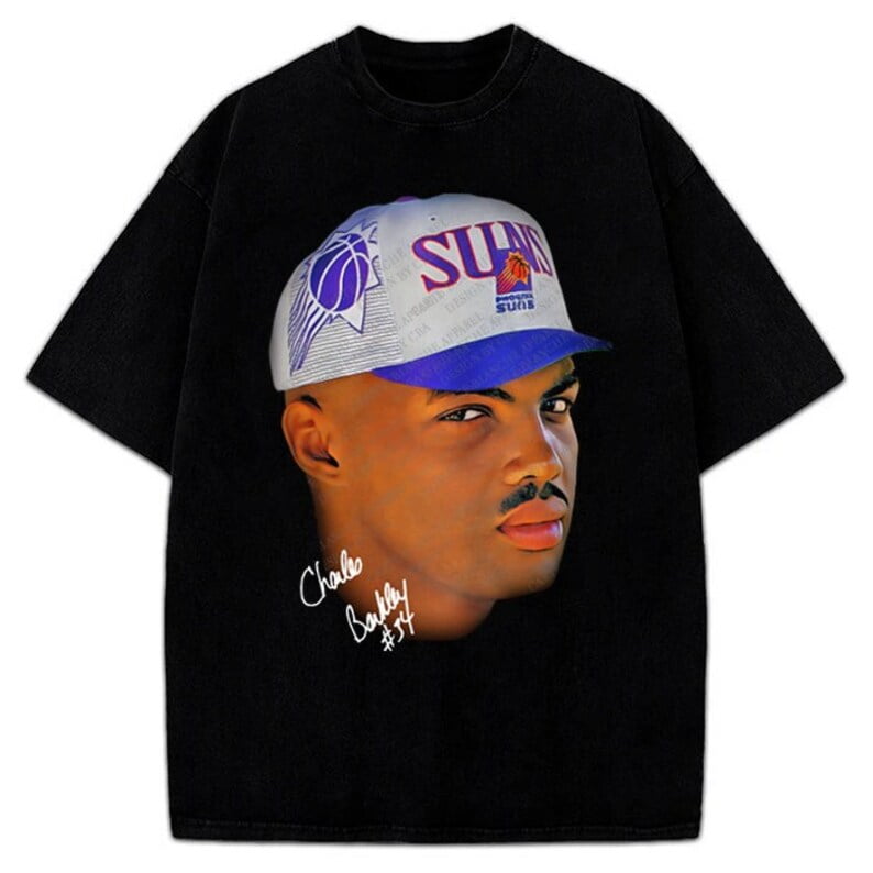 Charles Barkley T-Shirt Young Sir Charles Phoenix Not A Role Model ...