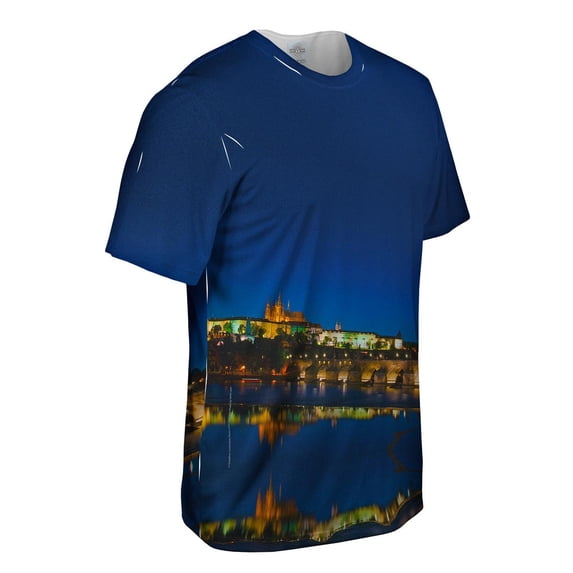 Charles Bridge At - Night Mens T-Shirt All Over Print - Walmart.com