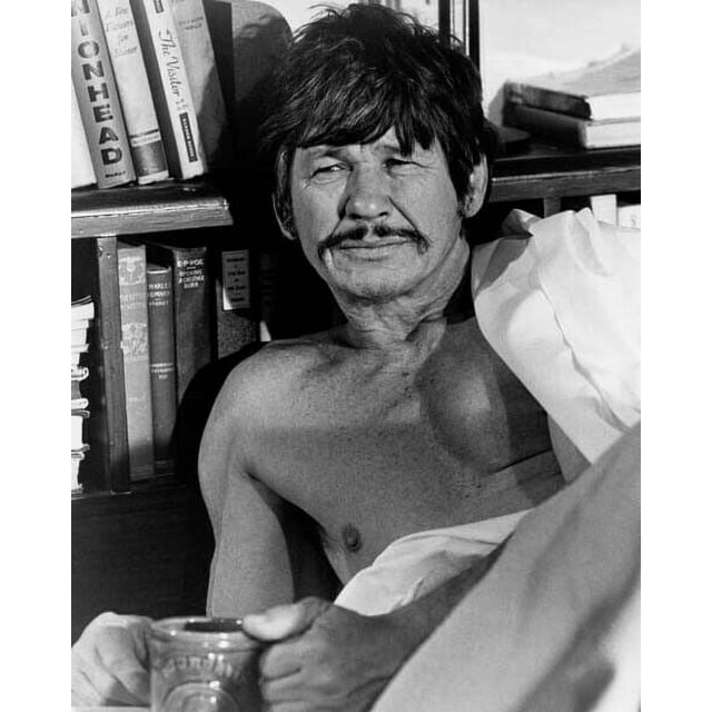 Charles Bronson Beefcake Pose Bare Chested Early 1970s Era 8x10 Inch
