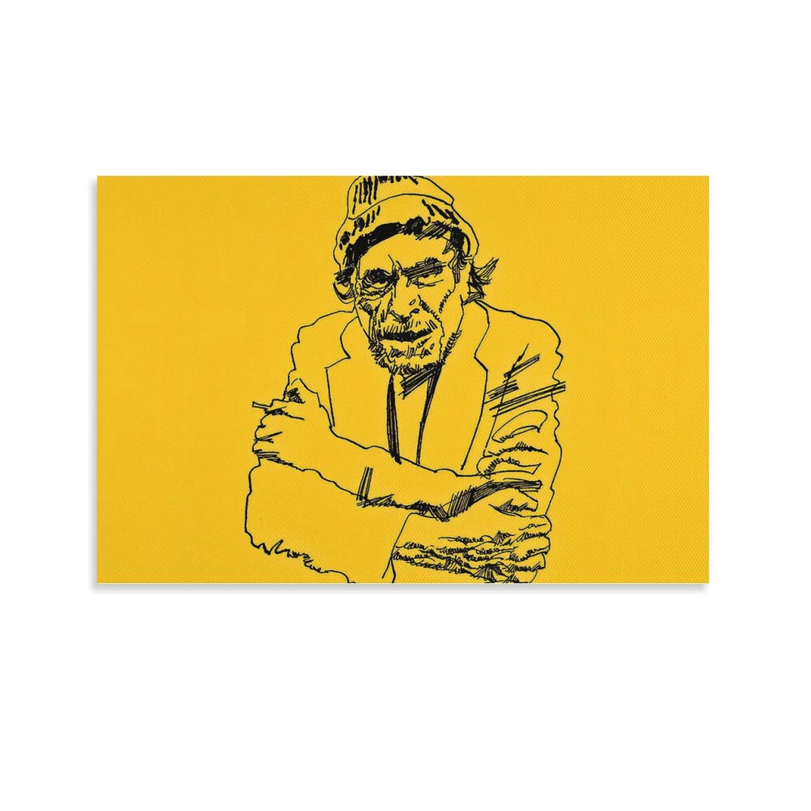 Charles Bukowski (2) Poster of A Poet Print Photo Art Painting Canvas ...