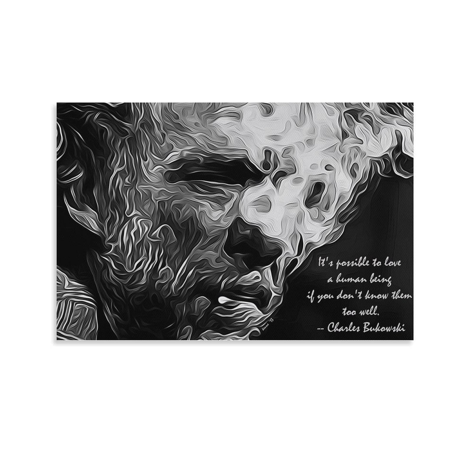 Charles Bukowski (7) Poster of A Poet Canvas Wall Art Poster Decorative ...