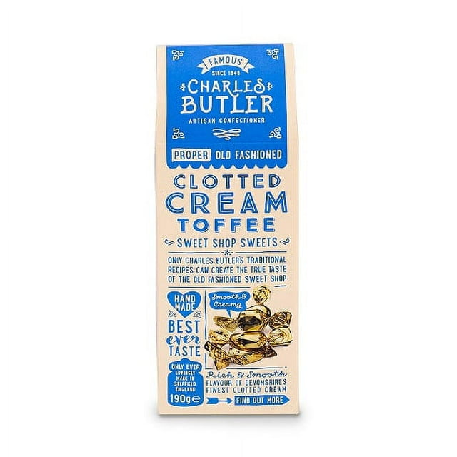 Charles Butler Clotted Cream Toffee 190g (Pack of 6) - Walmart.com