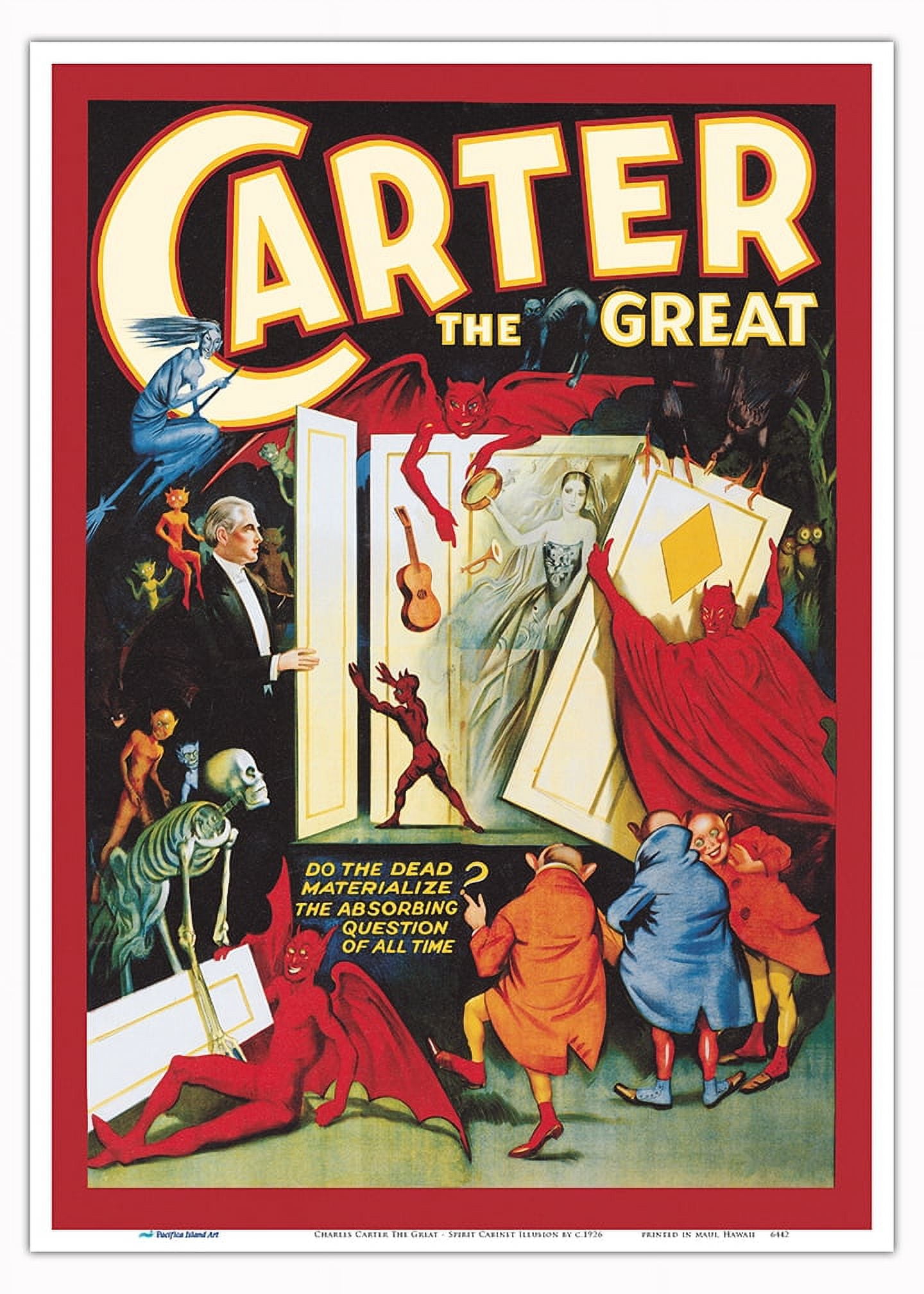 Charles Carter The Great - Spirit Cabinet Illusion - Vintage Magic ...