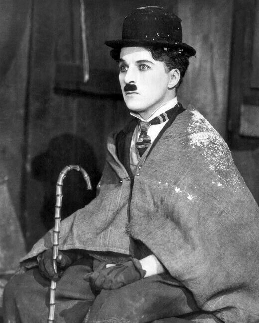 Charles Chaplin dressed as The Little Tramp holding his cane 24x30 inch ...