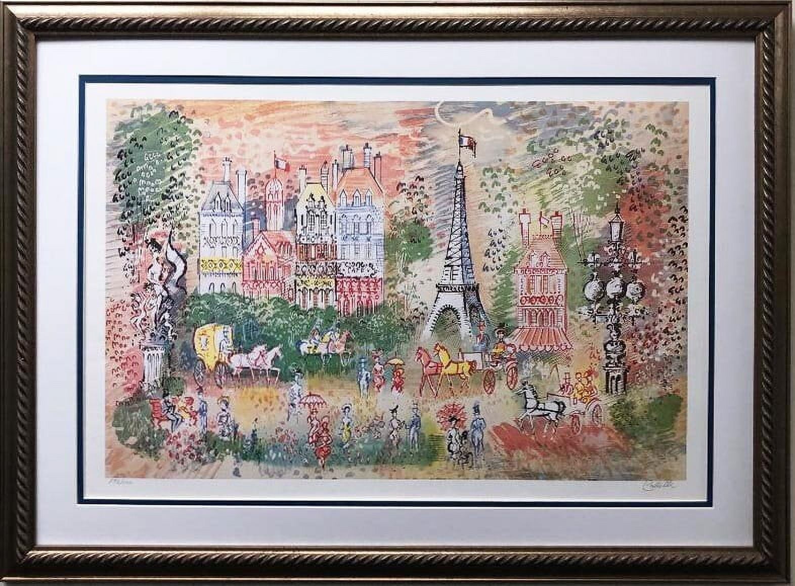 Charles Cobelle "Eiffel Tower" CUSTOM FRAMED New Art Hand Signed ...