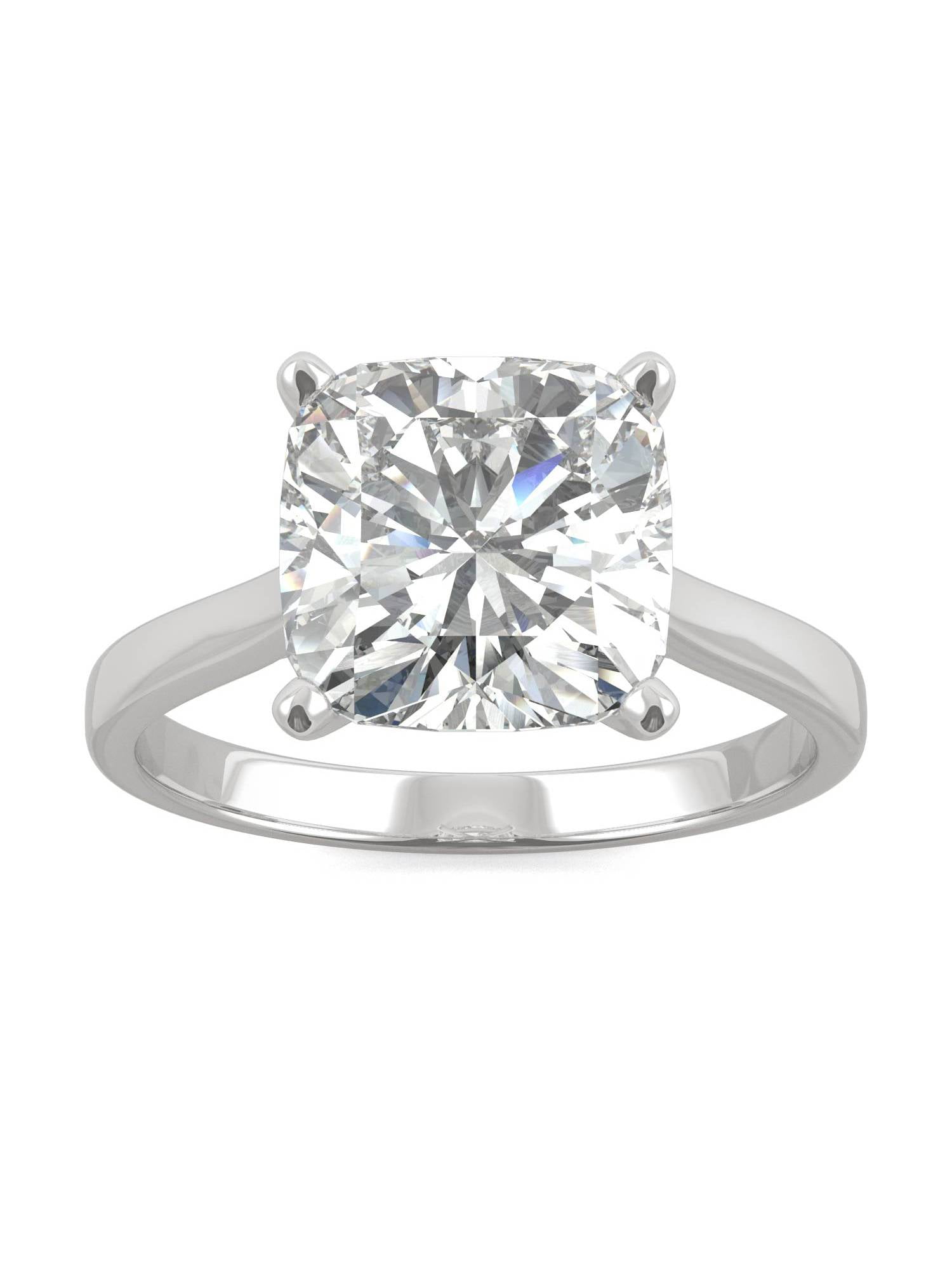 Charles & Colvard 14K White Gold Moissanite 9.0mm Cushion Solitaire ...