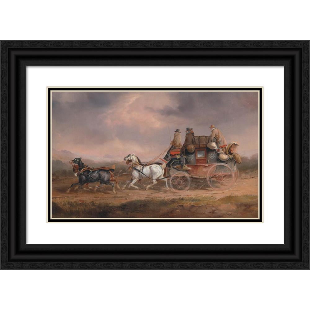 Charles Cooper Henderson 18x13 Black Ornate Wood Framed Double Matted ...