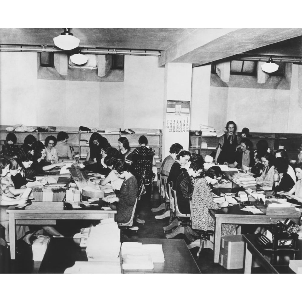 Charles Coughlin Had A Large Staff To Open And Sort 80 History (24 x 18 ...