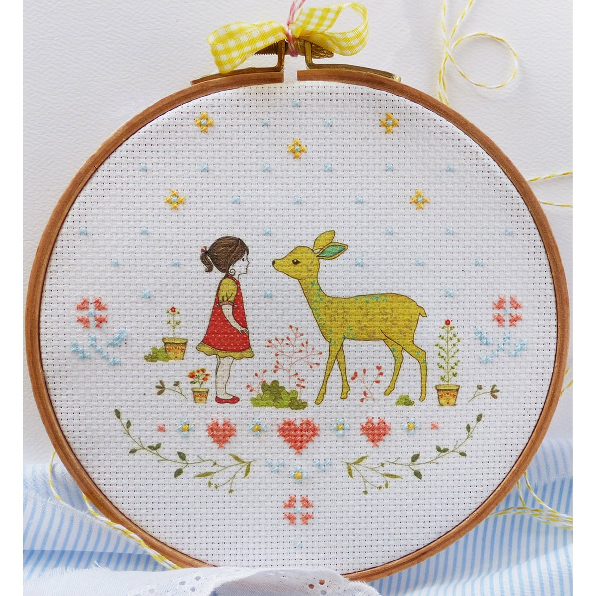 Charles Craft Counted Cross Stitch 8"X8"-Tamar Nature Girl (14 Count ...