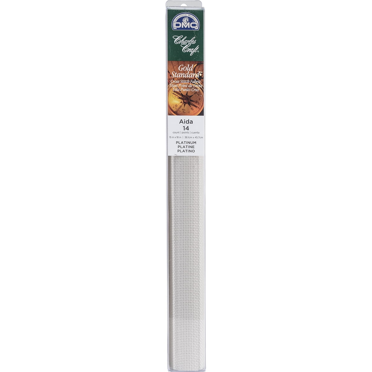 Charles Craft Gold Standard Aida 14 Count 15"X18" Box-Platinum ...
