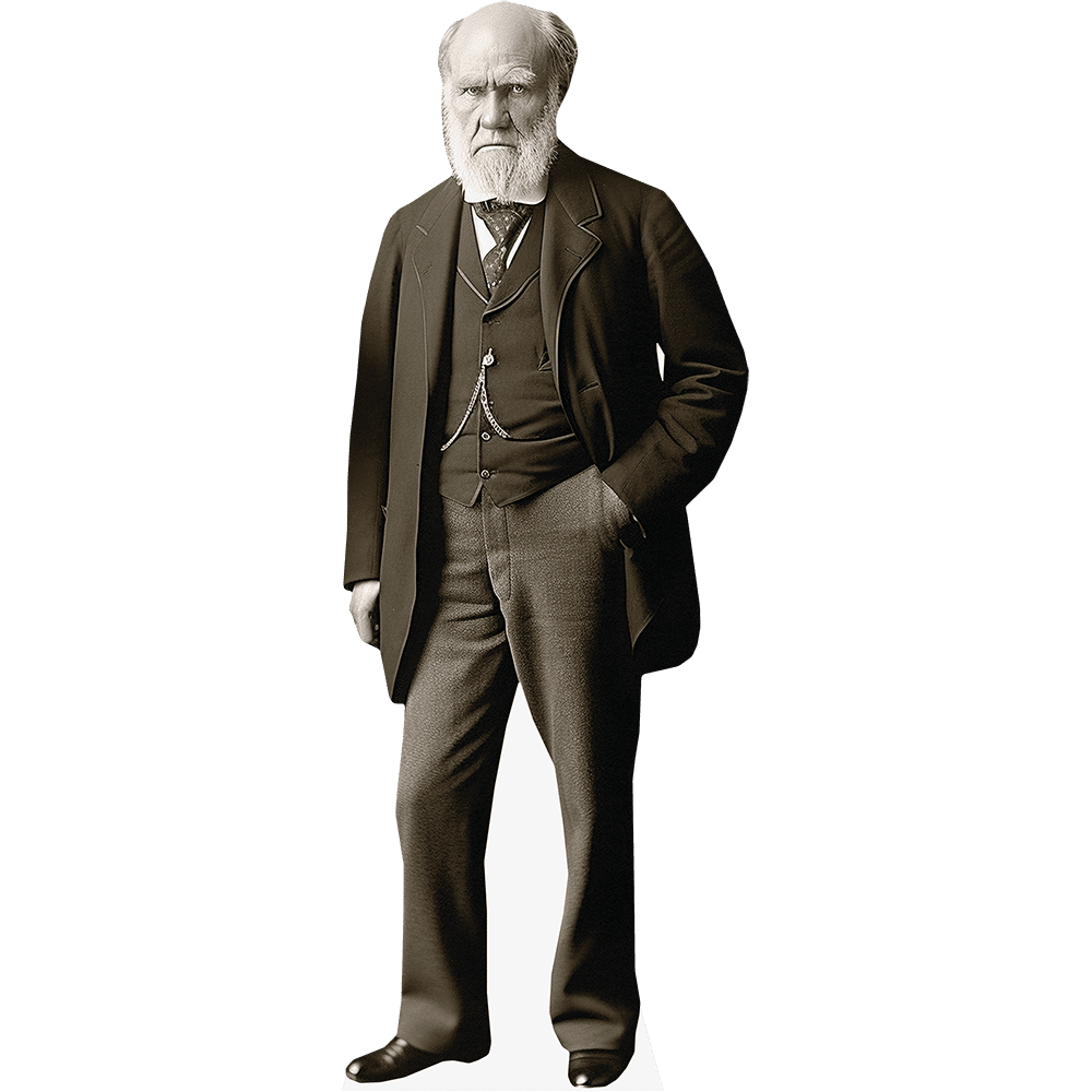 Charles Darwin (BW) Mini Cardboard Cutout Standee - Walmart.com