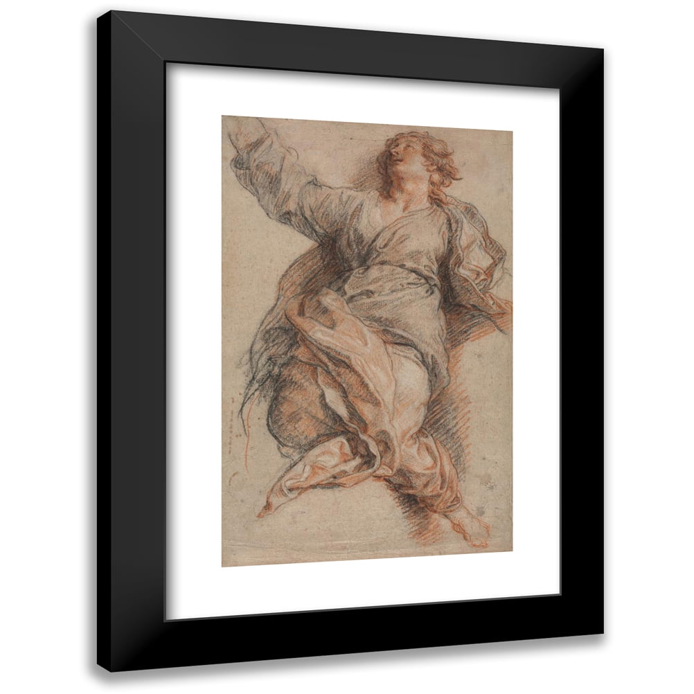 Charles De La Fosse 16x24 Black Modern Framed Museum Art Print Titled - St. John the Evangelist ...